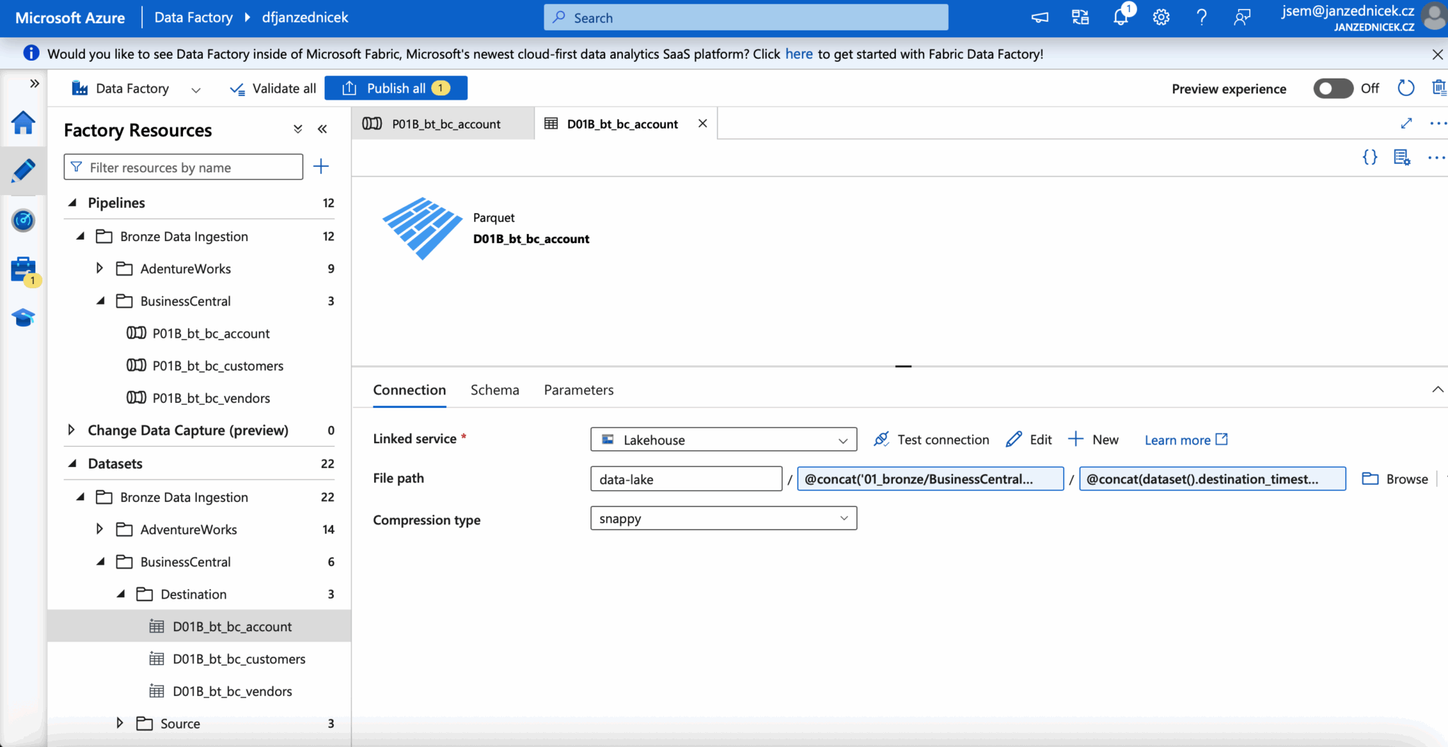 Fabric – ADLS Gen2 and Parquet – Configuring Storage and the Bronze ...