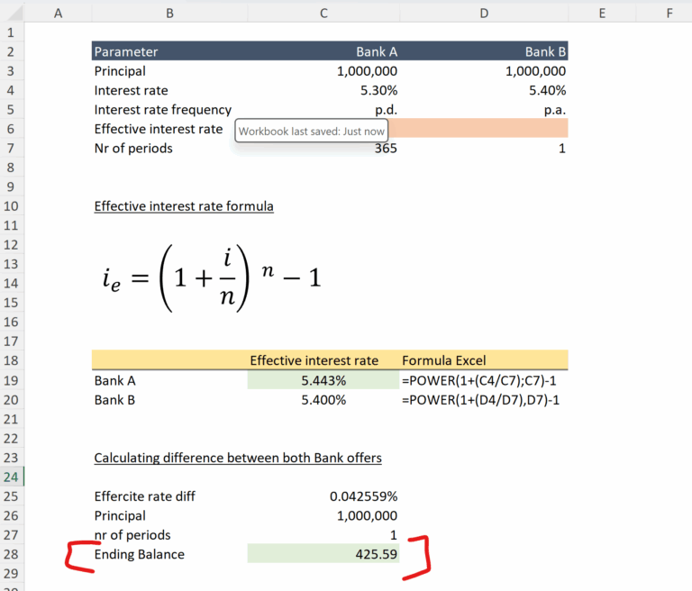 Effective Interest Rate in Excel - Formula and Example | Jan Zedníček